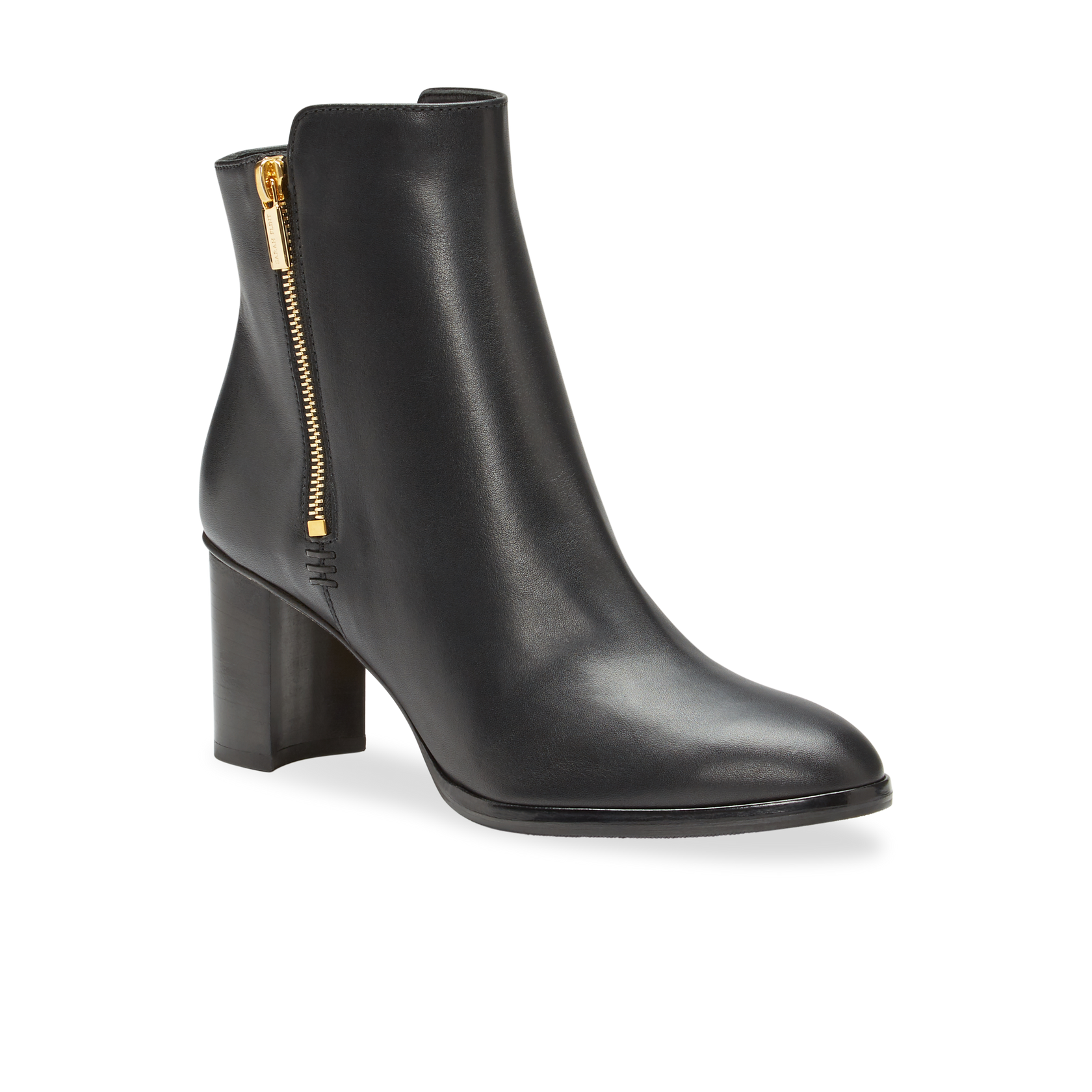 Perfect Zip Bootie 70 | Black Calf | Sarah Flint